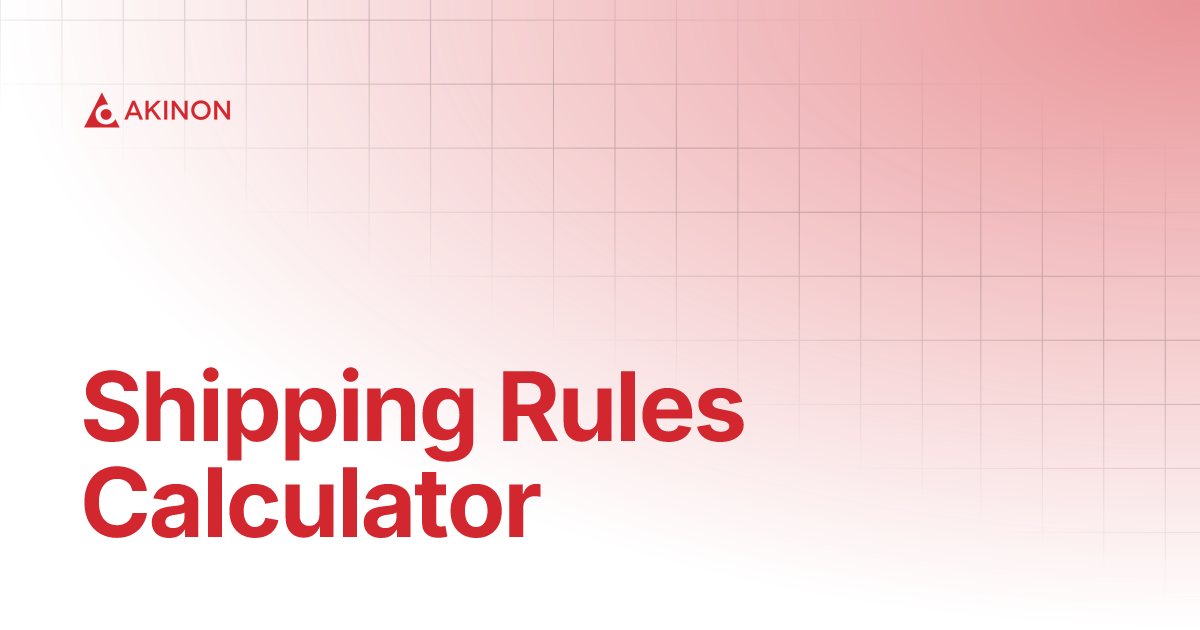 Shipping Rules Calculator | Docs