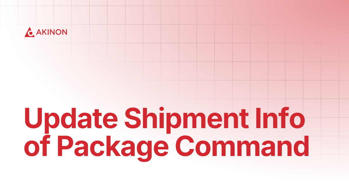 Update Shipment Info of Package Command | Docs