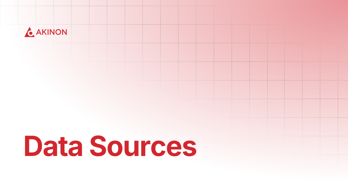 Data Sources | Tutorials | Docs