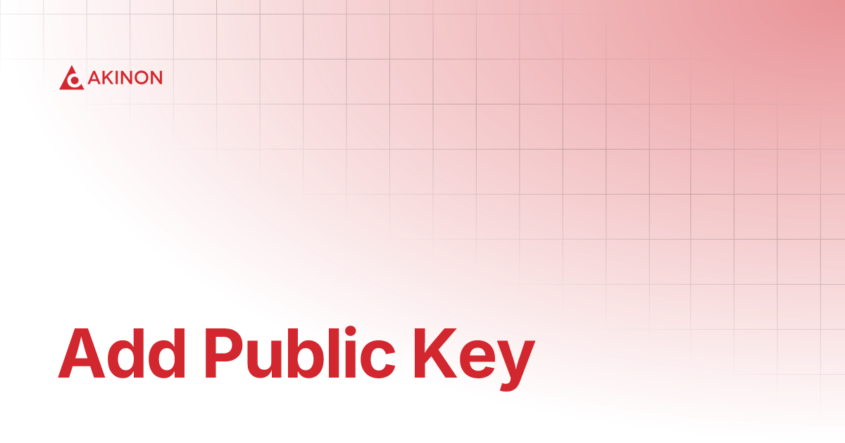 Add Public Key | Docs