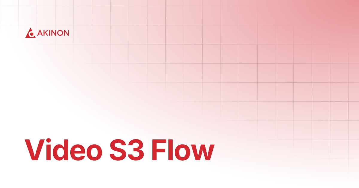 Video S3 Flow | Tutorials | Docs