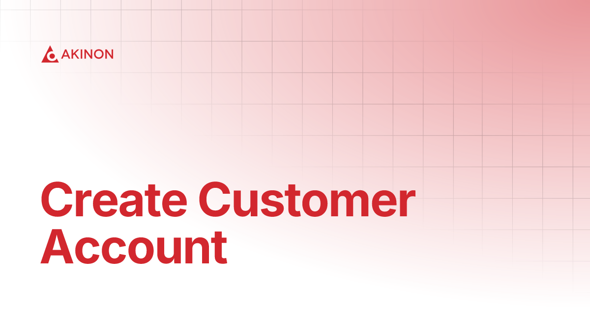 Create Customer Account | Tutorials | Docs